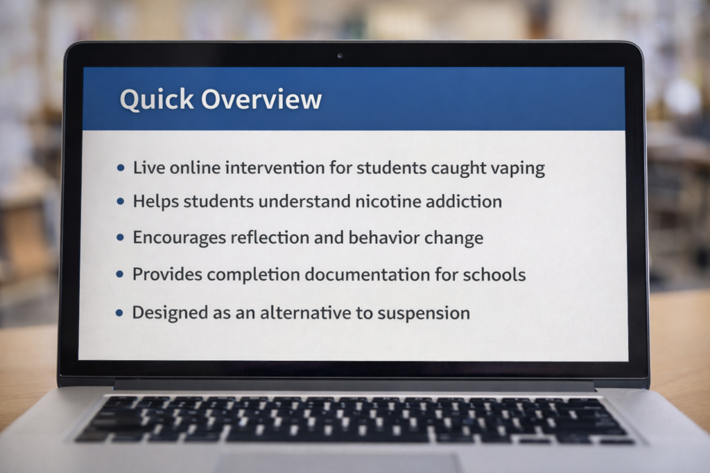 Vape Reset™ Vaping Reset Class, Online suspension Alternative
